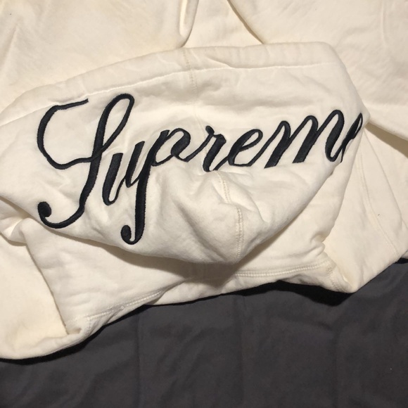 Supreme | Sweaters | Supreme Embroidered Cursive Hoodie | Poshmark